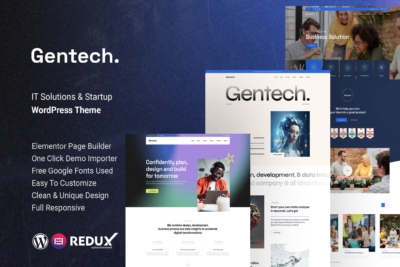 Gentech – IT Solutions & Startup WordPress Theme 1.0.0