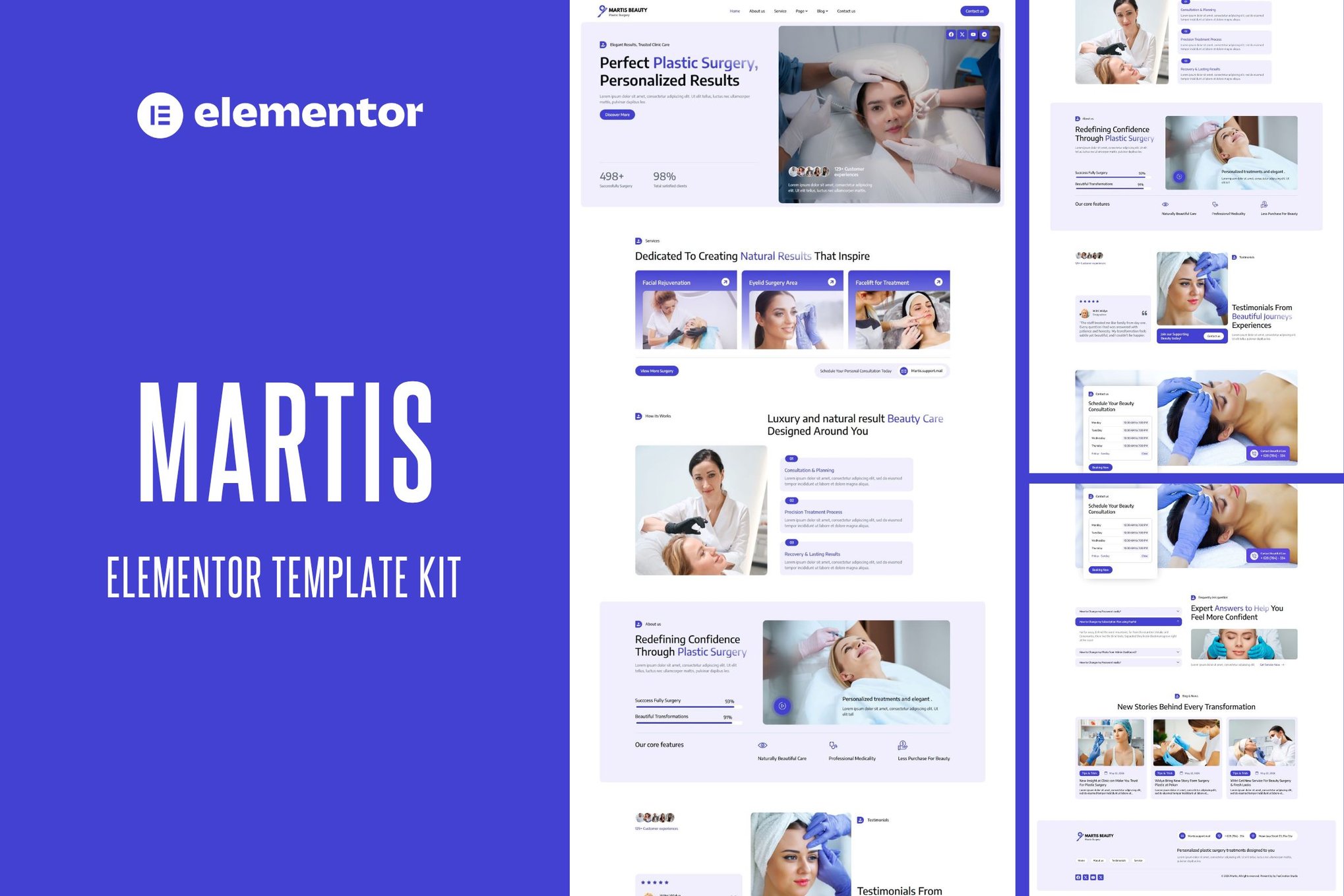 Martis - Plastic Surgery Clinic Elementor Template Kit