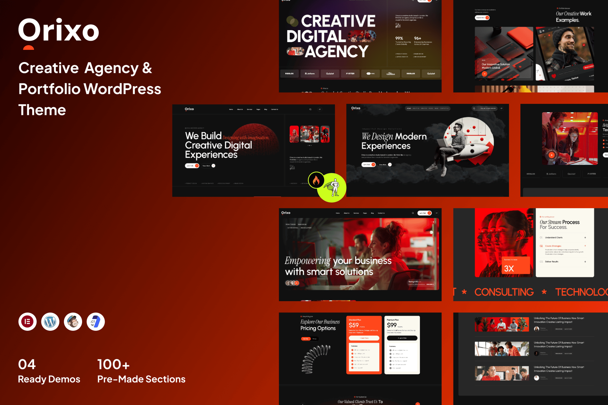 Orixo – Creative Agency & Portfolio WordPress Them 1.0.0