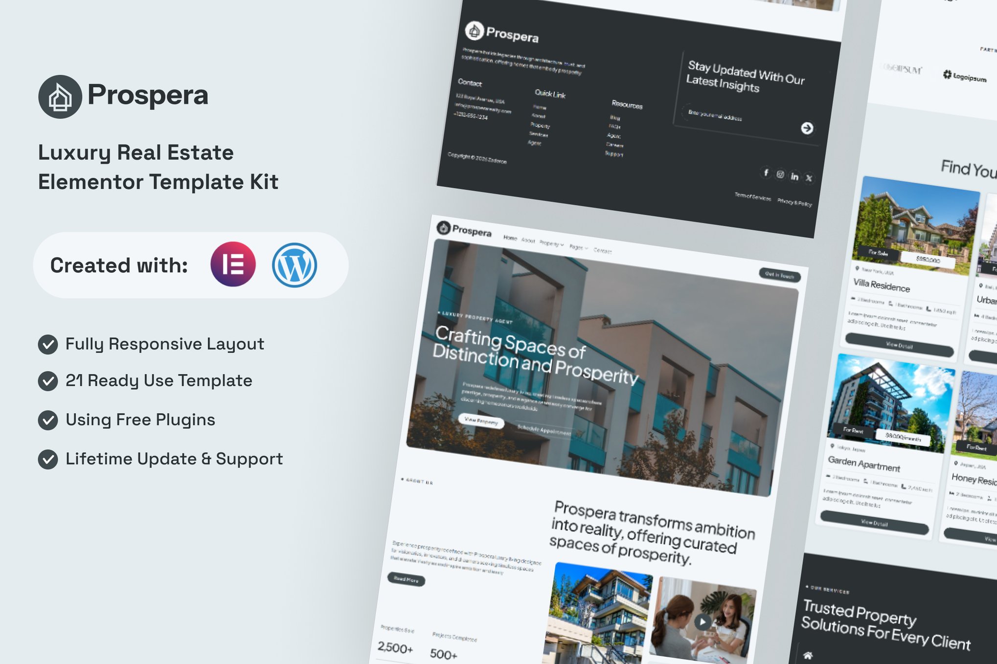 Prospera - Luxury Real Estate Elementor Template Kit