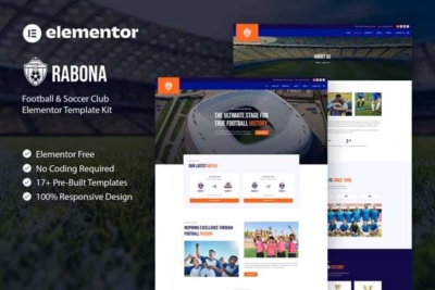 Rabona - Football & Soccer Club Elementor Template Kit