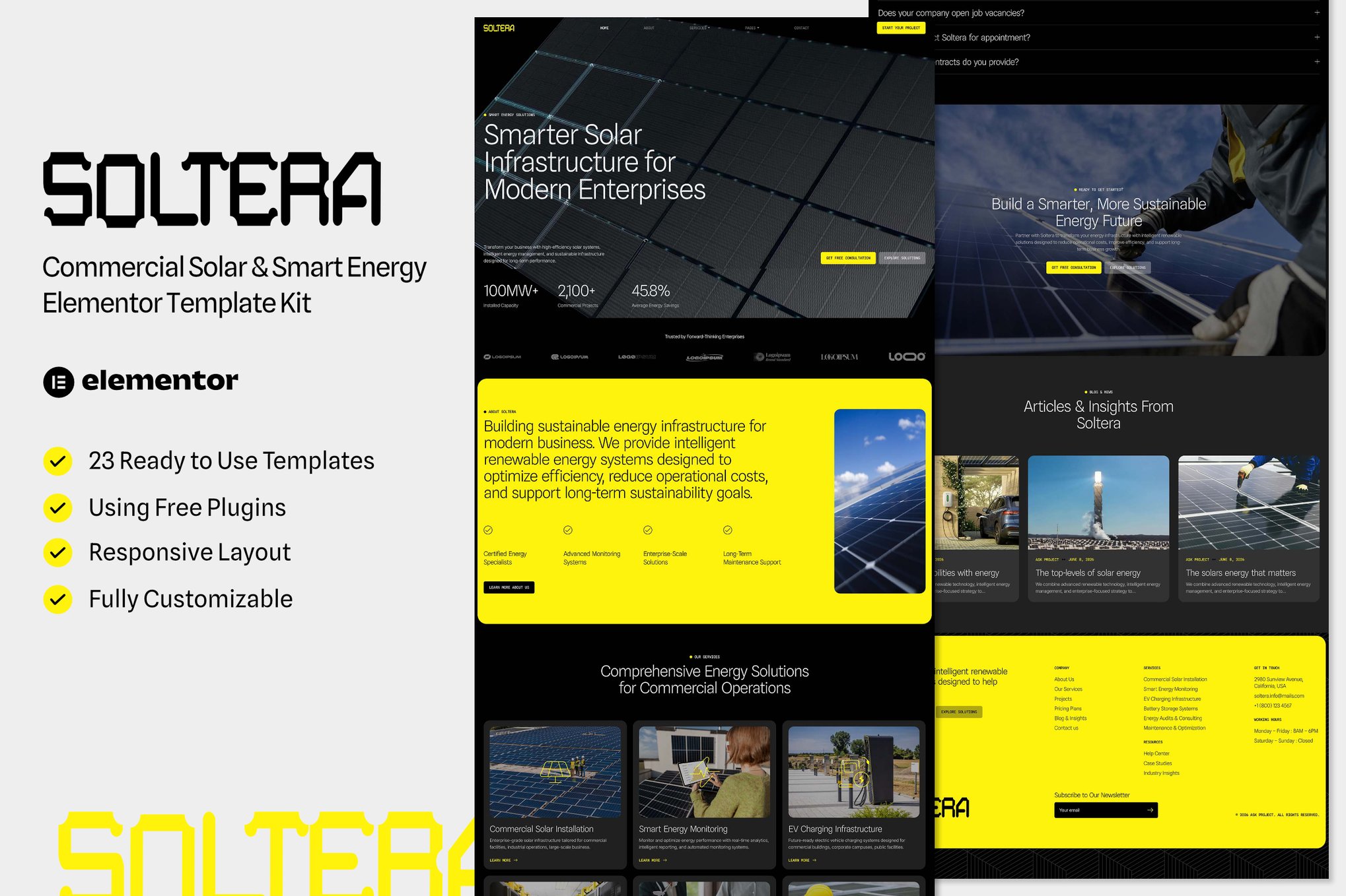Soltera - Commercial Solar & Smart Energy Elementor Template Kit